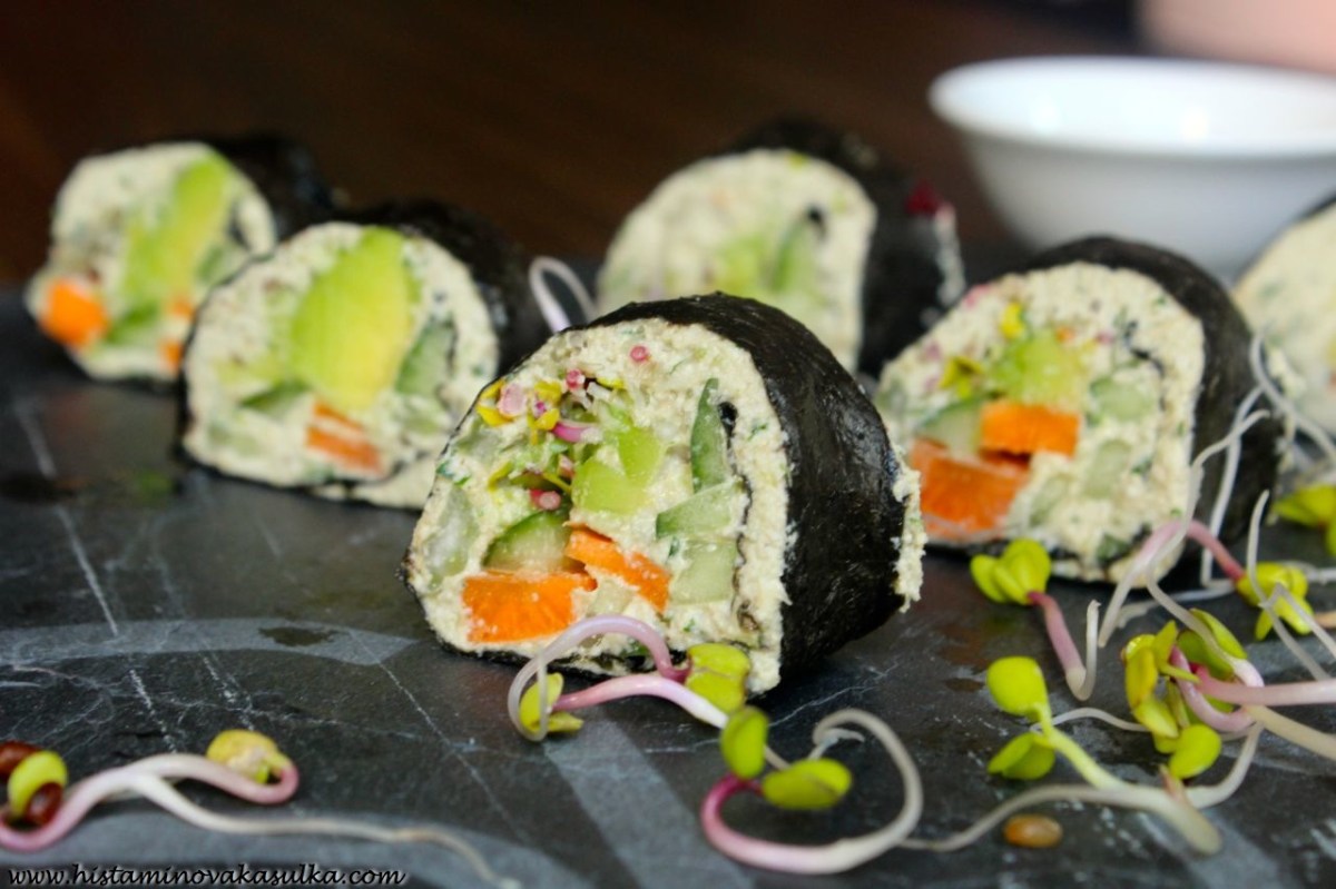 Červené mořské řasy v jídelníčku alergika a recept na Řasu nori plněnou ...